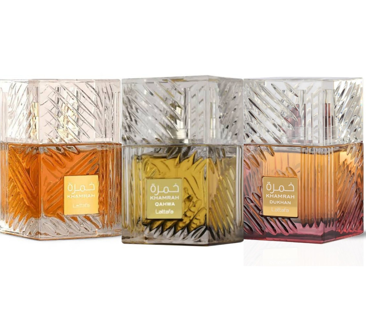 Decant/Sample Pack of Lattafa Khamrah ( Dukhan , Qahwa ) EDP 10mlX3